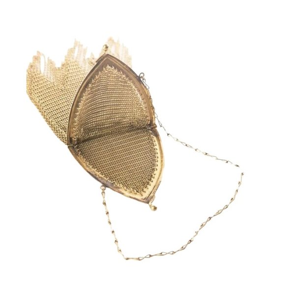 Vintage Unsigned | Bags | Lovely Golden Metal Mesh Mini Bag Original ...
